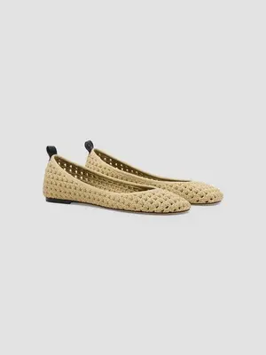Marc Jacobs The Crochet Lace-up Ballerina Flats