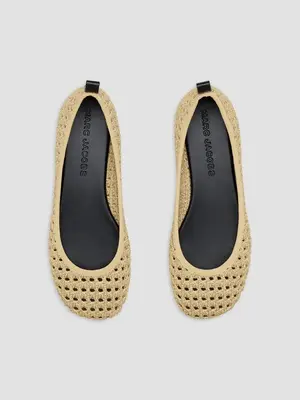 Marc Jacobs The Crochet Lace-up Ballerina Flats