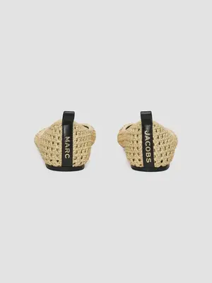 Marc Jacobs The Crochet Lace-up Ballerina Flats