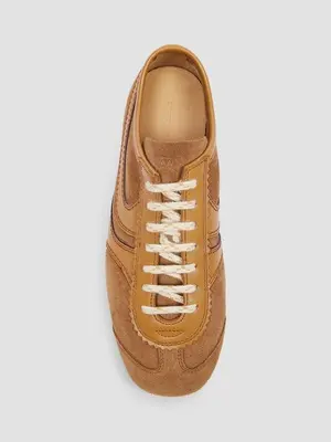 Dries Van Noten Round-toe Suede Low-top Sneakers