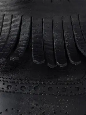 Prada Shuffle Antiqued Leather Mules