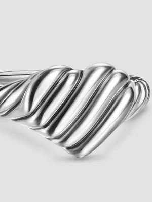 David Yurman Sculpted Cable Heart Pinky Ring In Sterling 9mm