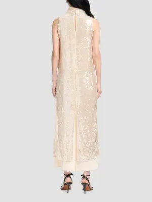 Altuzarra Noor Sequined Draped Cocktail Dress