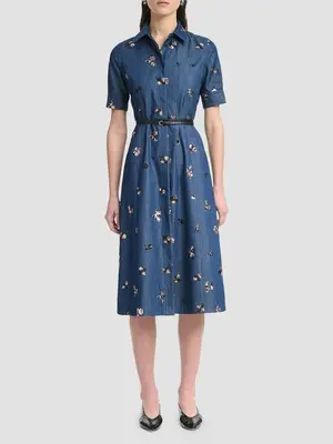 Altuzarra Kieran Embellished Denim Midi-shirtdress