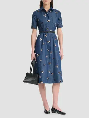 Altuzarra Kieran Embellished Denim Midi-shirtdress