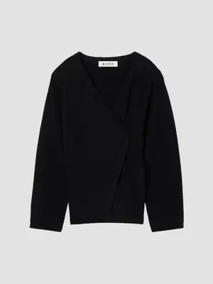 RÓHE Relaxed Wool-cashmere Wrap Cardigan