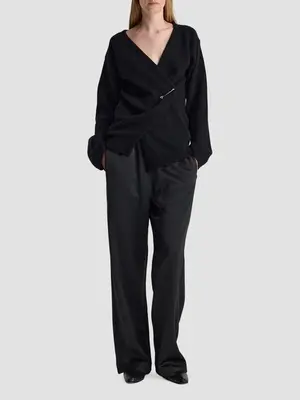 RÓHE Relaxed Wool-cashmere Wrap Cardigan