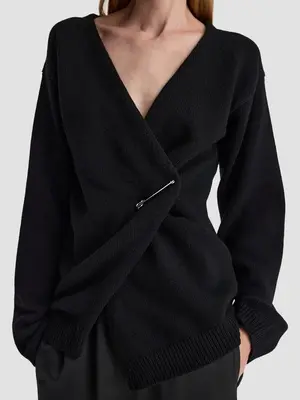 RÓHE Relaxed Wool-cashmere Wrap Cardigan