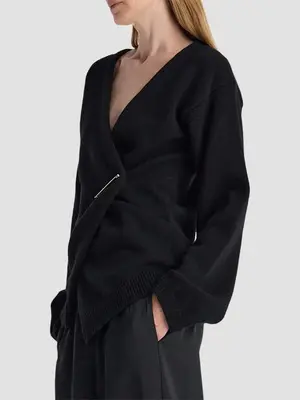 RÓHE Relaxed Wool-cashmere Wrap Cardigan