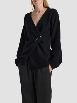RÓHE Relaxed Wool-cashmere Wrap Cardigan