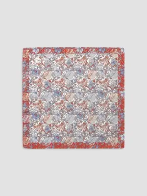 Eton Tropical Print Silk Pocket Square