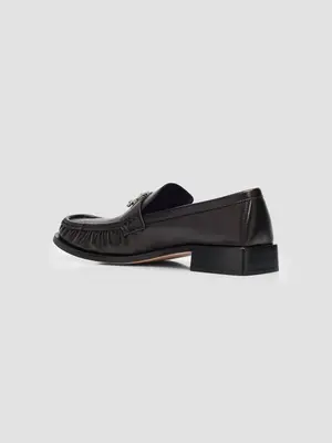 ROGER VIVIER Embellished Buckle 25mm Leather Loafers