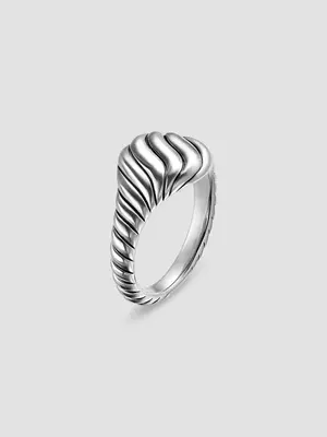 David Yurman Sculpted Cable Pinky Ring In Sterling 10mm