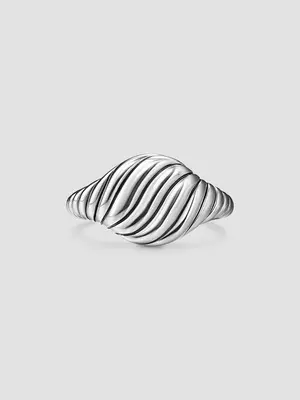 David Yurman Sculpted Cable Pinky Ring In Sterling 10mm