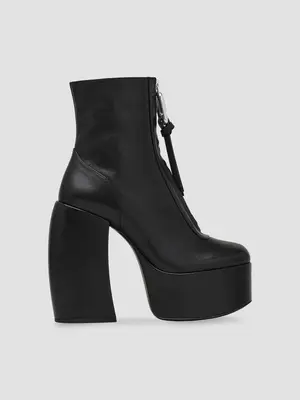 Marc Jacobs The Gigi 135mm Leather Platform Ankle Boots - Black