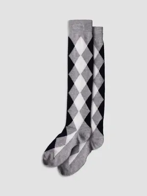 Prada Argyle Wool Socks - Grey