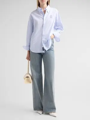 Marc Jacobs Pop J Marc Poplin Shirt - Blue Mist Multi