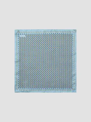 Eton Pineapple Print Silk Twill Pocket Square