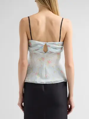 Marc Jacobs Blurred Floral Bow Top