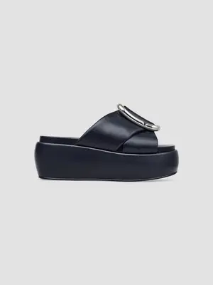 Marc Jacobs Pop J 65mm Leather Platform Sandals - Black