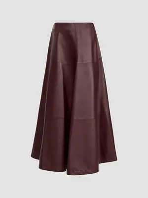 ALTUZARRA Varda Leather Paneled Maxi Skirt
