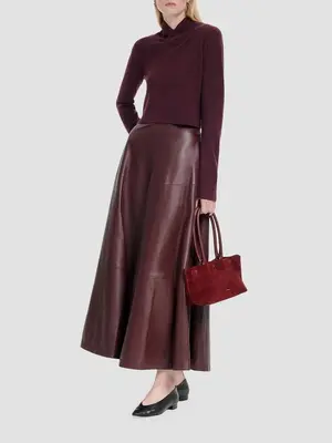 Altuzarra Varda Leather Paneled Maxi Skirt