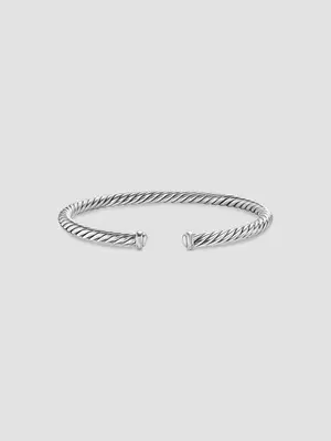 David Yurman Cable Flex Bracelet In Sterling 4mm