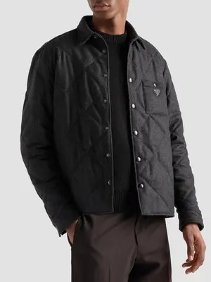 Prada Padded Cashmere Shirt - Grey