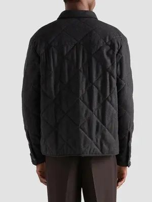 Prada Padded Cashmere Shirt - Grey