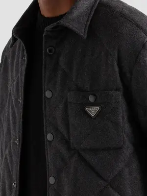 Prada Padded Cashmere Shirt - Grey