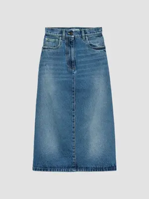 Prada Flared Denim Skirt
