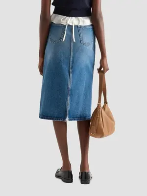 Prada Flared Denim Skirt