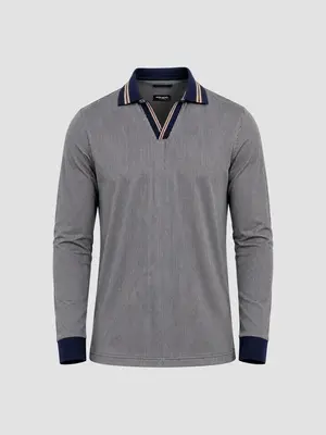 MACEOO Knitted Polo Shirt - Grey