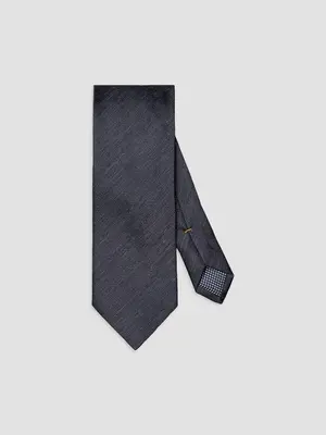 Eton Chain Print Silk Tie - Navy
