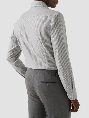 Eton Geometric Print Slim-fit Twill Shirt
