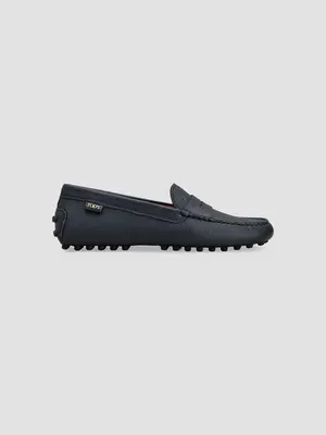 TOD'S Gommino Leather Loafers - Blue Navy