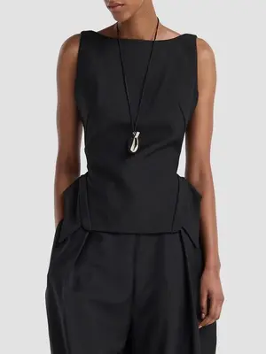 RÓHE Deconstructed Collar Top