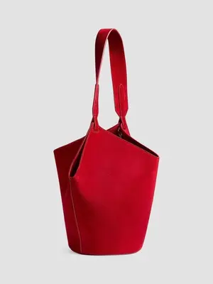 Khaite Lotus Suede Mini Tote Bag