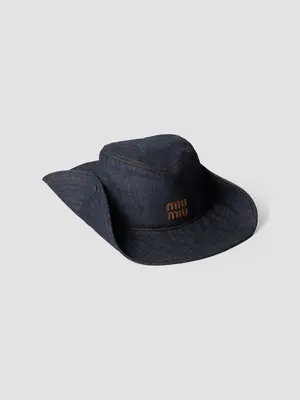 Miu Miu Denim Cowboy Hat - Blue