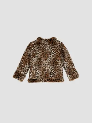 Marc Jacobs Faux Fur Leopard Print Jacket