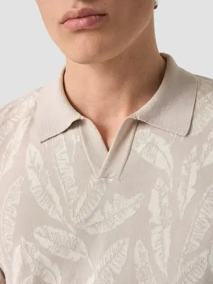 Eton Jacquard Knit Polo Sweater