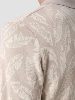Eton Jacquard Knit Polo Sweater