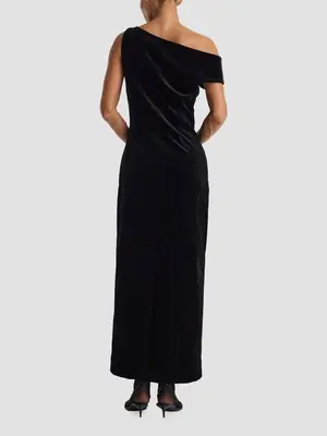 RÓHE Velvet One-shoulder Column Gown