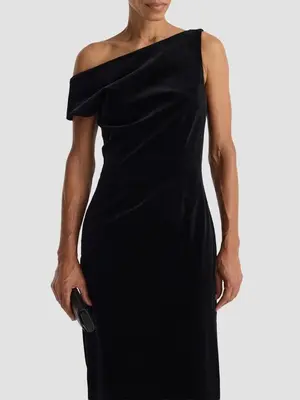 RÓHE Velvet One-shoulder Column Gown