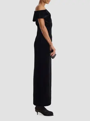 RÓHE Velvet One-shoulder Column Gown