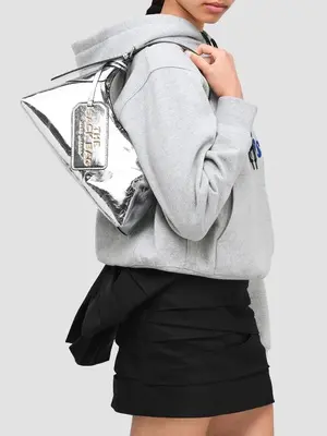 Marc Jacobs Small Belted Sack Metallic Leather Shoulder Bag