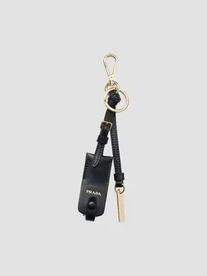 Prada Leather Mirror Case Pendant - Black
