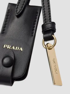 Prada Leather Mirror Case Pendant - Black