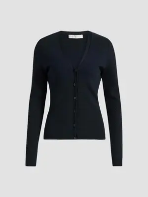 Ramy Brook Astra Pointelle-knit Cardigan - Black