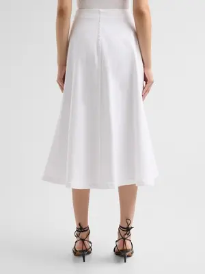 Altuzarra Varda Cotton-blend Panelled Midi Skirt